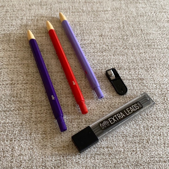 Amazon | Office | New 3 Piece Push Mechanical Pencil Set With Sharpener ...